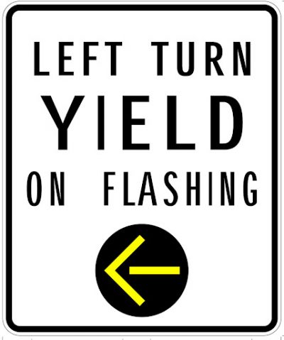 What is the Law at Flashing Yellow Arrows?